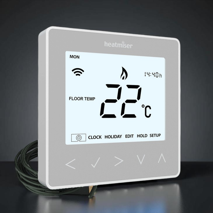 Heatmiser neoStat-e V3 – Electric Floor Heating Thermostat Platinum Si ...